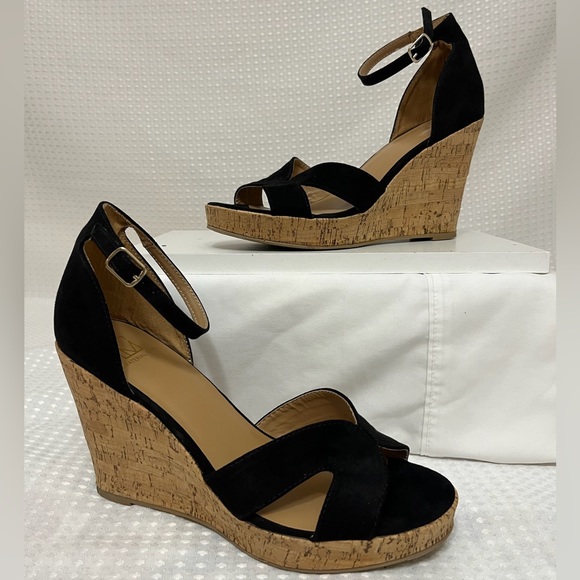 Material Girl | Shoes | Material Girl Bretta Wedge Sandals Manmade In ...